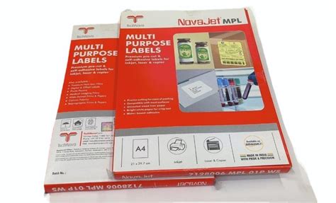 White Novajet 01p Wod Mpl01 Multipurpose Label At Rs 225pack In Mumbai
