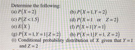 Solved Suppose That The Random Variables X Y And Z Chegg