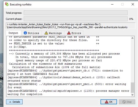 Feko Mpiexec Error — Altair Community