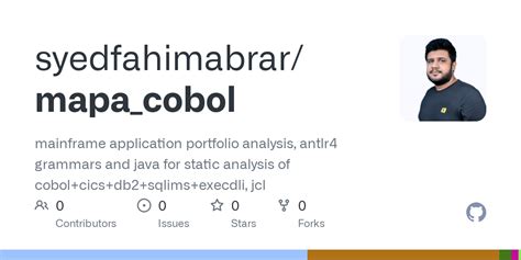 GitHub Syedfahimabrar Mapa Cobol Mainframe Application Portfolio Analysis Antlr4 Grammars