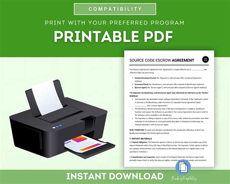 Source Code Escrow Agreement Template Probiztemplates
