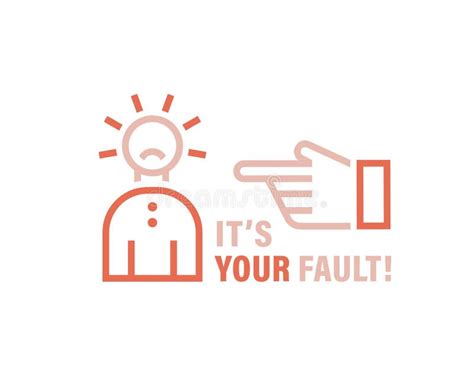 我的错误图标象形图 承认错误 向量例证 插画 包括有 困窘 投反对票 恐惧 问题 失败 错误 277606630