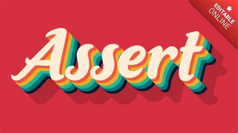 Assert Retro Vintage 3d Text Effect Generator