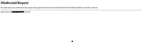 17th July 2025 Fixing The “misdirected Request” Error On Plesk After