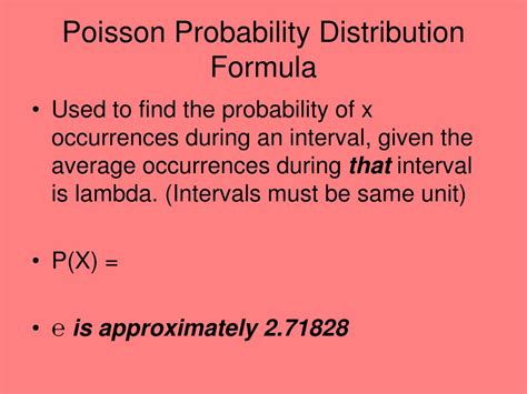 PPT The Poisson Probability Distribution PowerPoint Presentation Free Download ID 6850197