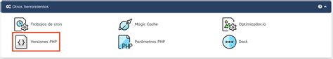 Cambiar la versión de PHP Preguntas Frecuentes webempresa
