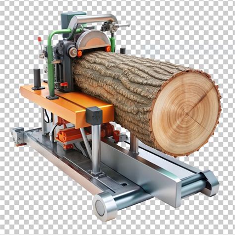 Premium PSD Tree Cutting Machine On Transparent Background
