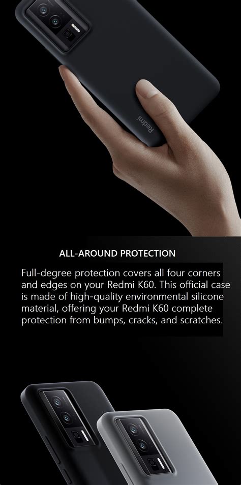 Official Redmi K60 Series Liquid Silicone Protective Case Cover