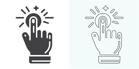 Hand Click Icon Set Pointer Icon Vectors Hand Cursor Icon Click Pointer Icon Vector Hand