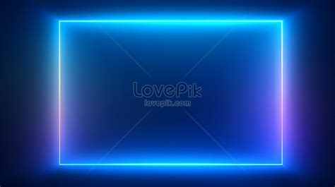 초록 네온 사각형 프레임 배경