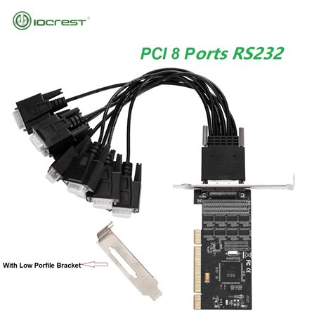 Iocrest With Low Profile Bracket Ports Rs Db Com Pci Serial Controller I O Card With Fan