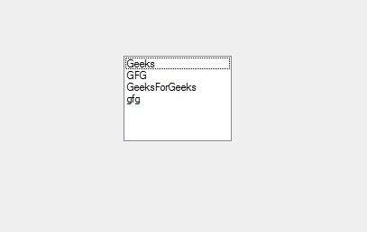 如何在 C 中设置 ListBox 的边框 码农参考