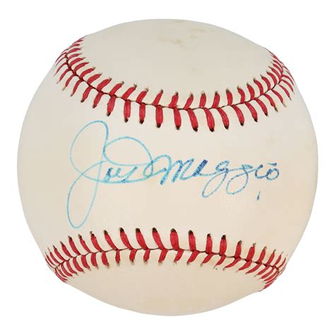 Joe Dimaggio Signed Oal Lee Macphail Baseball Beckett Pristine Auction