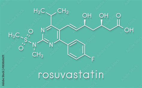 Rosuvastatin Cholesterol Lowering Drug Statin Class Molecule