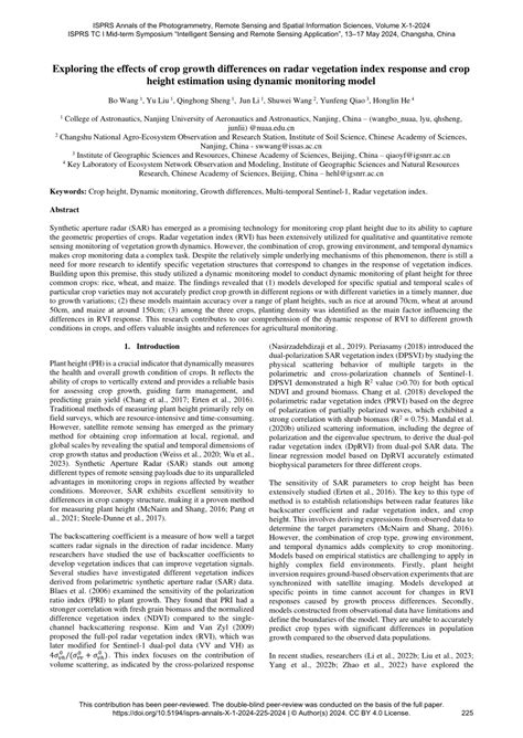 Pdf Exploring The Effects Of Crop Growth Differences On Radar Vegetation Index Response And