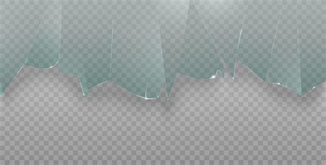 깨진 유리 이음새가 없습니다 금이 간 사실적인 유리 질감이 수평으로 깨지고 그림자가 있는 밝은 배경에 고립되어 있습니다 벡터 일러스트 레이 션 구멍에 대한 스톡 벡터 아트