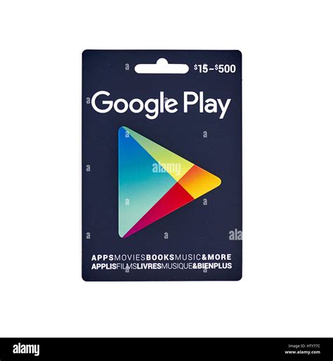 Cartes cadeaux google play Banque d'images détourées - Alamy