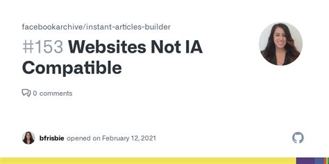 Websites Not Ia Compatible · Issue 153 · Facebookarchiveinstant Articles Builder · Github