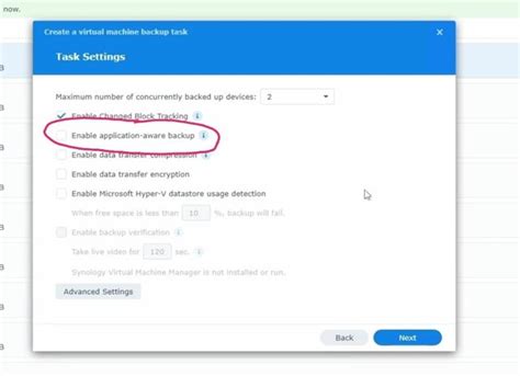 active backup for business with hyper v and application aware r synology