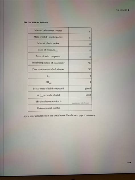 Solved Calorimetry Lab Report O PART A Specific Heat Chegg