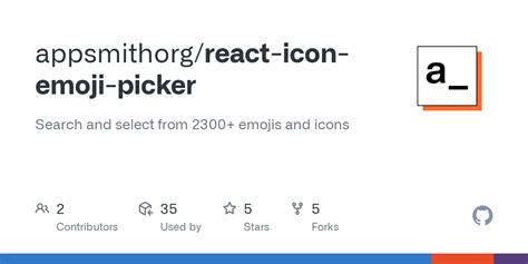 GitHub Appsmithorg React Icon Emoji Picker Search And Select From Emojis And Icons