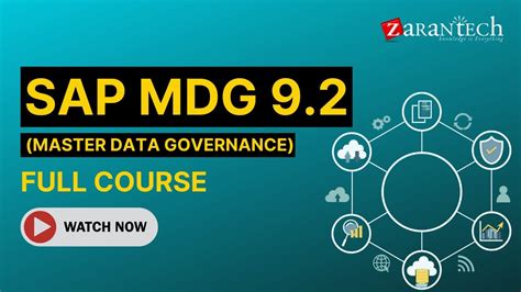 Sap Mdg Master Data Governance 92 Full Course Zarantech