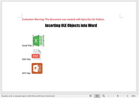 Python Insert Or Extract Ole Objects In Word