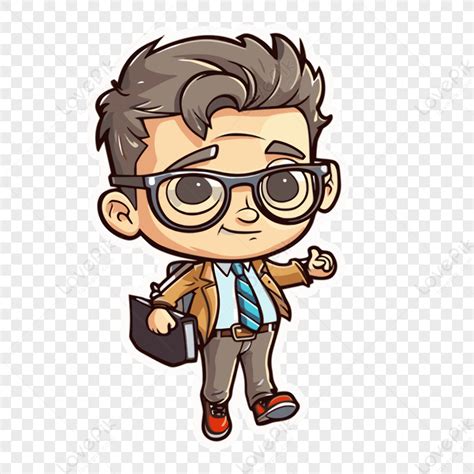 만화 사업가 캐릭터 일러스트 스티커 3d 벡터상표 Png 일러스트 무료 다운로드 Lovepik