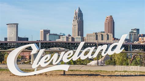 Cleveland Script Sign Desk Topper Cleveland Ohio Script Etsy