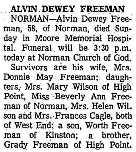 Alvin Dewey Freeman 1898 1967 Find A Grave Memorial