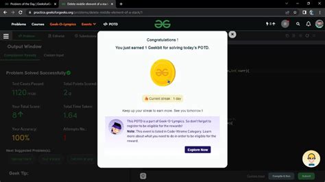 Geeksforgeeks Problemoftheday Dsa Learning Coding Growthmindset