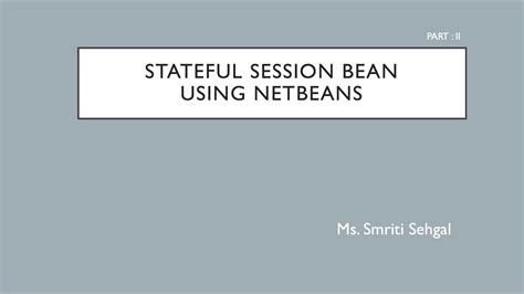 Creating Stateful Session Bean Using Netbeans Youtube