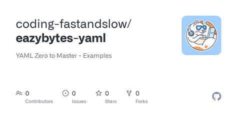 Github Coding Fastandslow Eazybytes Yaml Yaml Zero To Master Examples
