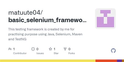 Github Matuute04basicseleniumframework This Selenium Framework Is