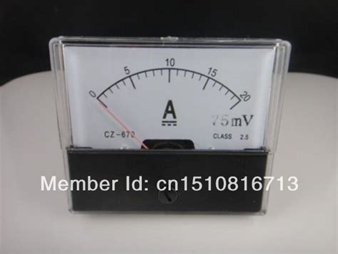 Analog Amp Panel Meter Current Ammeter Dc 0 20a Grandado