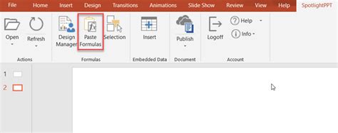 Copying Spotlight Formulas From An Excel View Or Report To Powerpoint