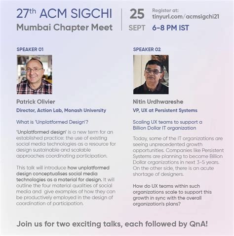 nitin urdhwareshe on linkedin will be speaking at acm sigchi mumbai