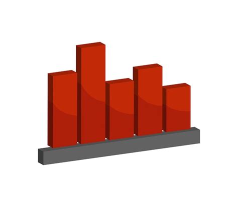 premium vector three dimensional bar chart