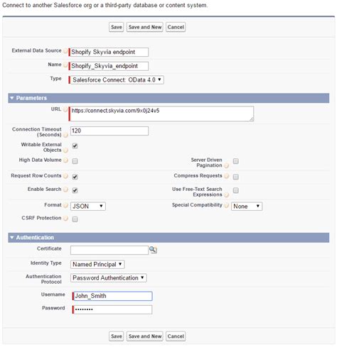 how to link external data via salesforce connect salesforce classic