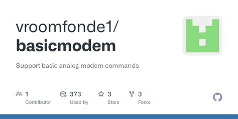 Github Vroomfonde1basicmodem Support Basic Analog Modem Commands