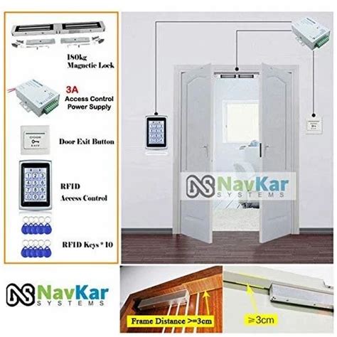 Navkar Systems Weatherproof Rfid Pin Access Control System Em Lock Double Leaf 1200 Lbs At