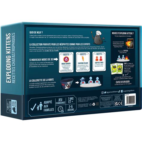 Acheter Exploding Kittens Recettes Chatastrophiques Exploding Kittens Jeux De Société