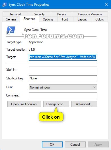 Create A Sync Clock Time Shortcut In Windows 10 Tutorials