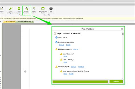 Documentation Project Validation Loxone