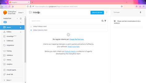 Prepare And Set Up The Intent In Your Dialogflow Account