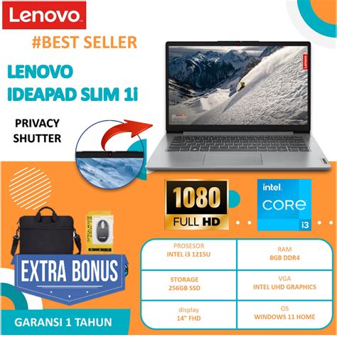 Jual Laptop Lenovo Ideapad Slim Intel Core I3 Ram 8GB SSD 512GB 14 FHD GREY Shopee Indonesia
