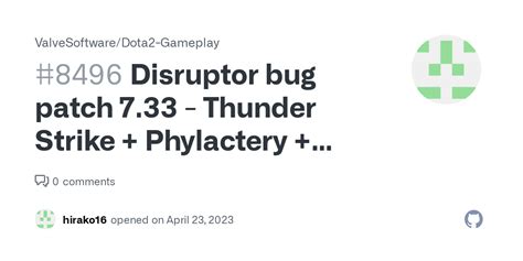 Disruptor Bug Patch 733 Thunder Strike Phylactery Aghanin Shard · Issue 8496