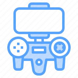 Game Controller Blue Icons By Cattaleeya Thongsriphong