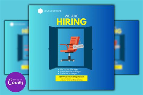 We Are Hiring Canva Design Template Creative Market