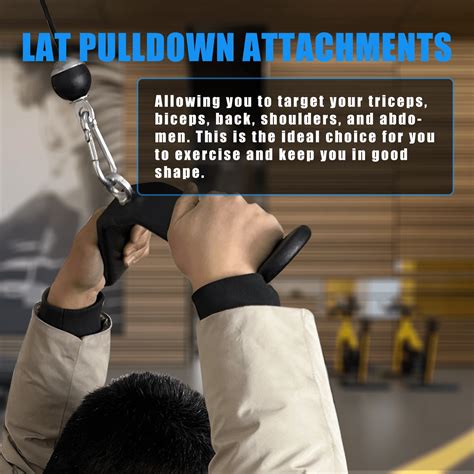 Cable Machine Attachment Curl LAT Pull Down Bar LAT Pulldown Tricep Bar Strength Training